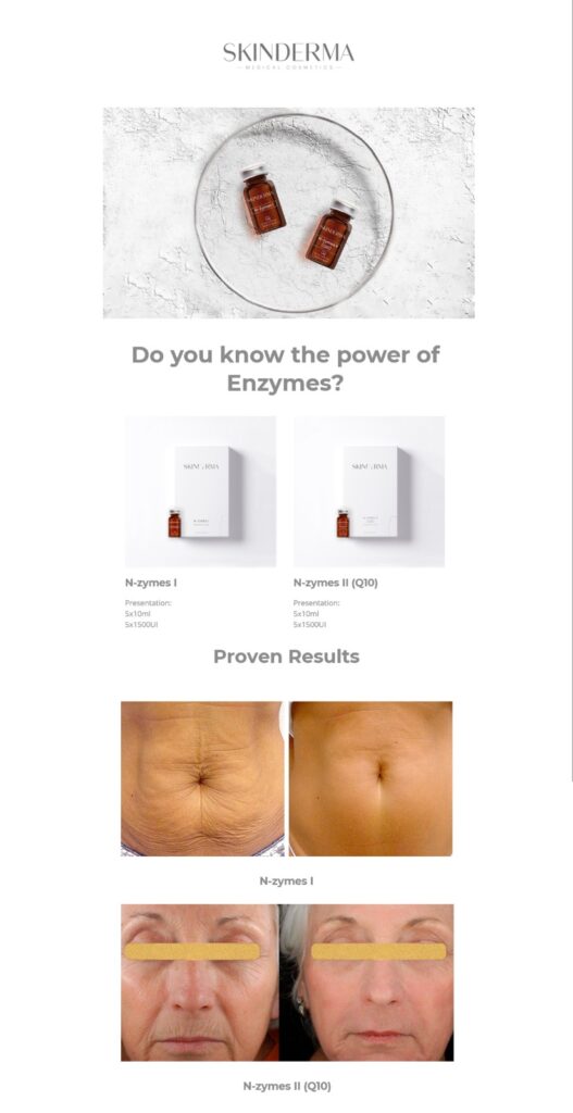 Skinderma N-Zymes I Enzymatic Line 5 x 1500 UI – Hyafilia USA